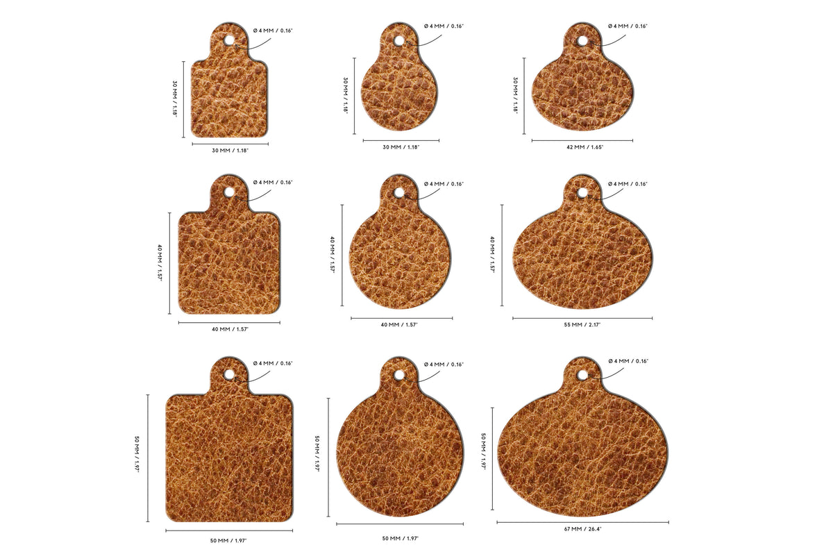 Cutting Dies for Key Rings – Multiple Sizes and Shapes – AM leathercraft