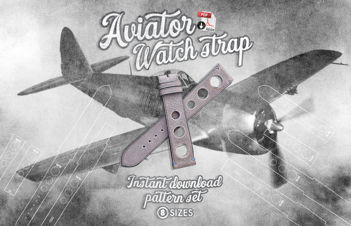 Aviator Watch strap bundle of 8 – PDF patterns with video tutorial – AM ...
