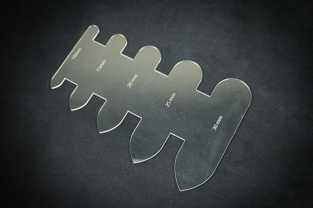 STRAP ENDS (ROUND & POINTY) STENCIL - acrylic templates – AM leathercraft