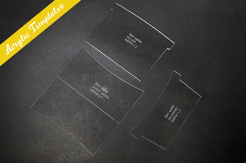 SLIM WALLET - acrylic patterns + video tutorial – AM leathercraft