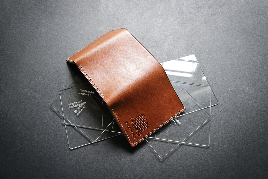TRIFOLD WALLET - acrylic patterns + video tutorial – AM leathercraft