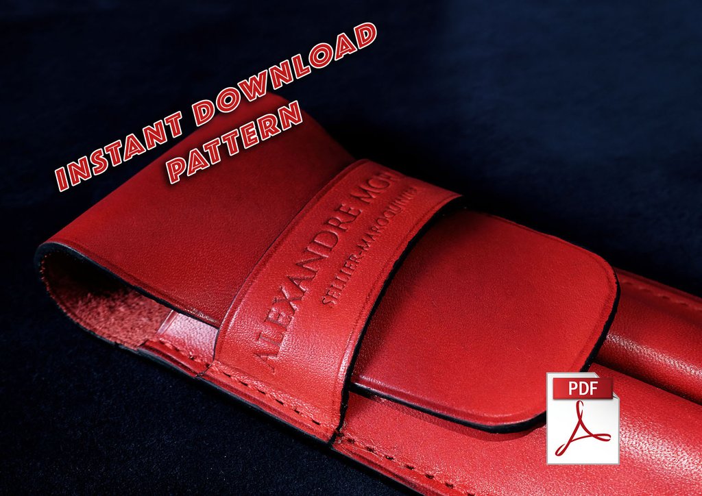 LEATHER PEN CASE - PDF patterns + video tutorial – AM leathercraft